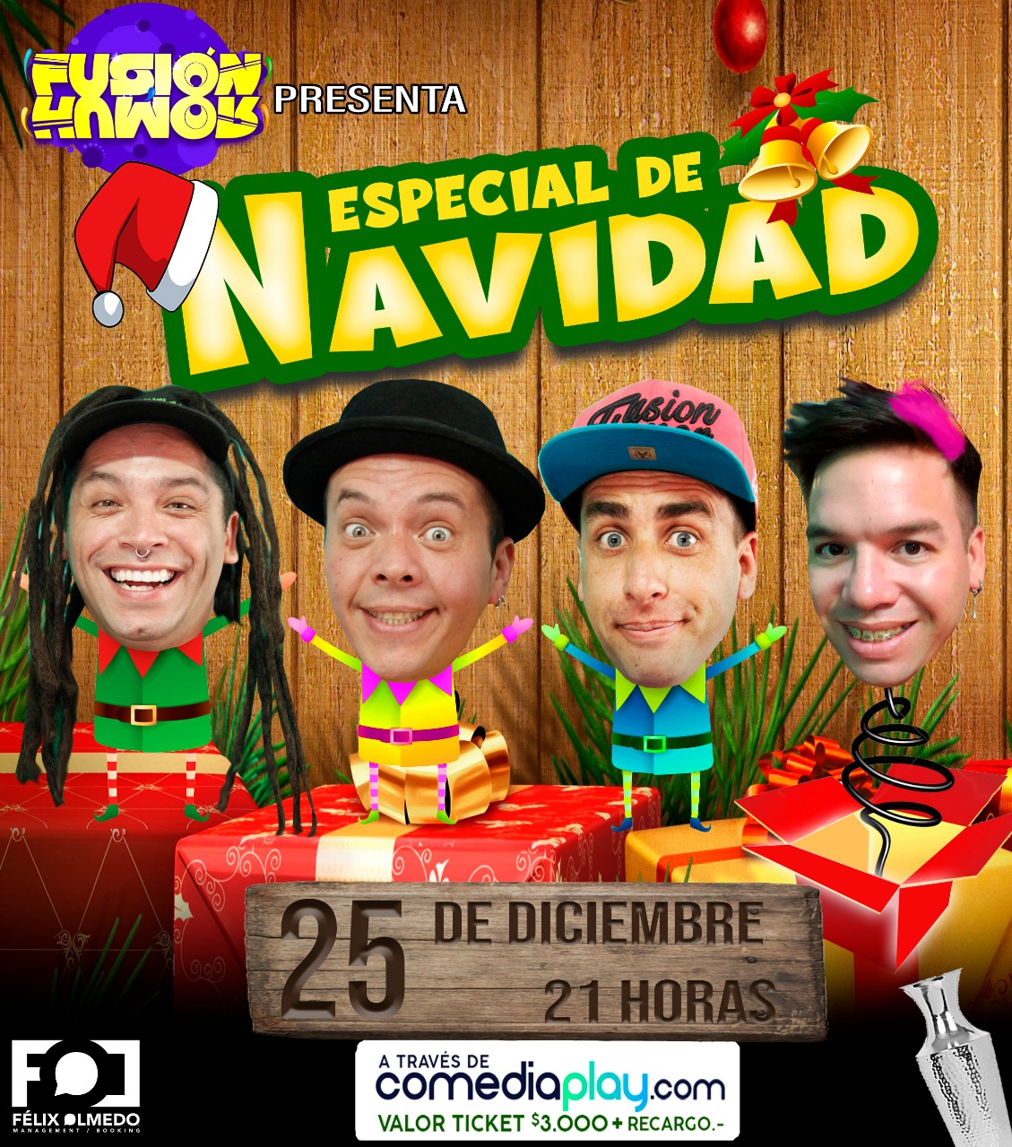 Fusión Humor Especial Navidad – Viernes 25 de Diciembre – Comediaplay