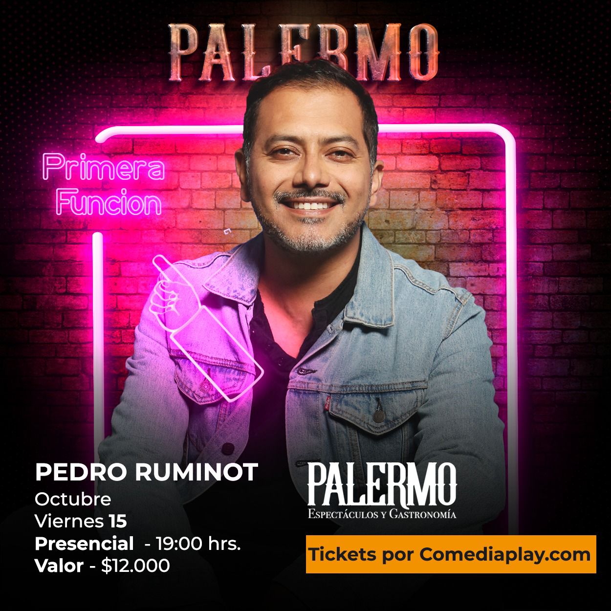 Pedro Ruminot, show presencial en Café Palermo Viernes 15 de octubre 19 ...