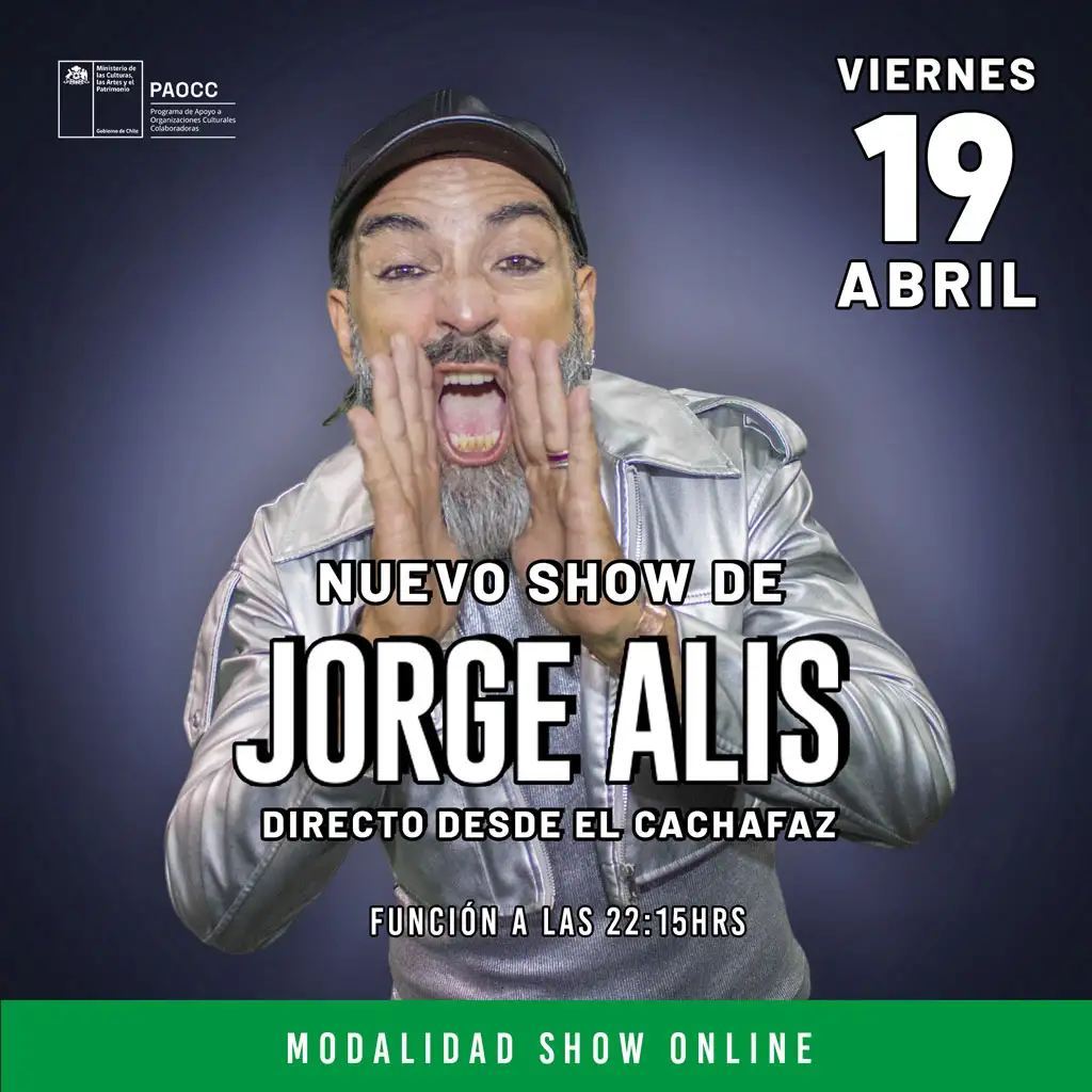 Show Online: Jorge Alís, Viernes 29 de Marzo 20:15hrs | Comediaplay